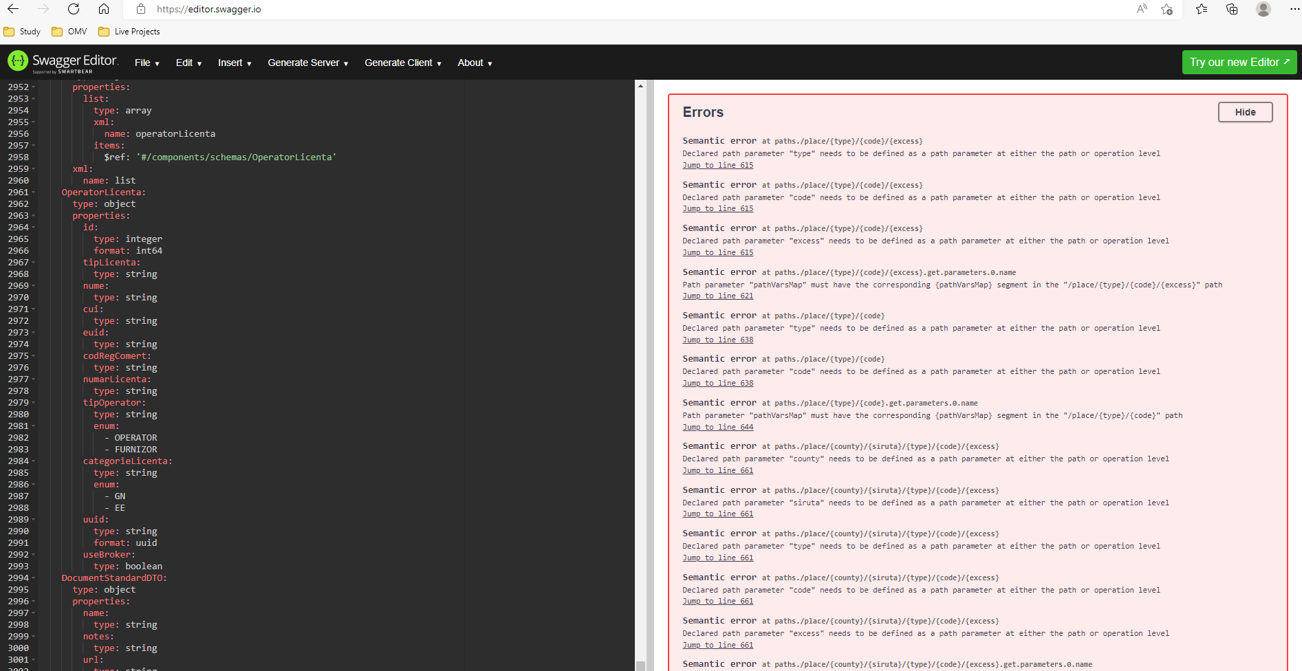 Specificatii openApi Swagger invalide · Issue #169 · posfgit/standard · GitHub
