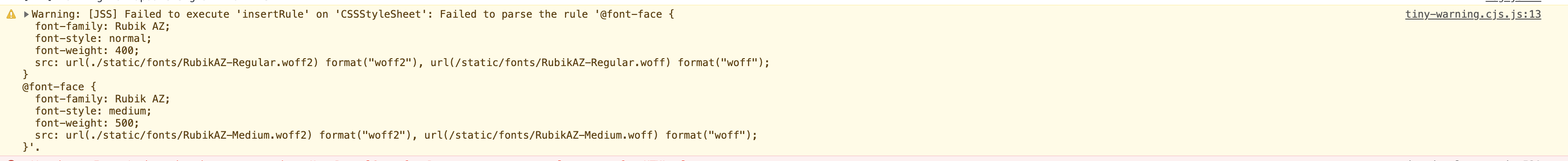 Adding multiply font families ends up with WARNING · Issue #1267 · cssinjs/jss · GitHub