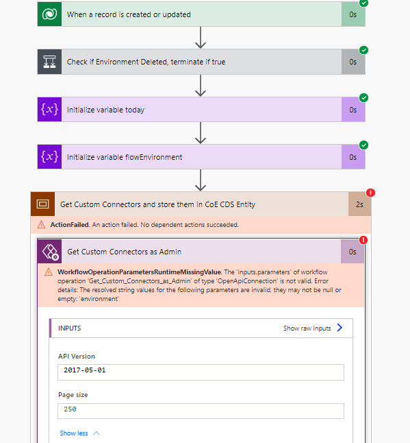 [CoE Starter Kit - BUG] Env Request | Create Approved Environment -> Does not wait after Create ...