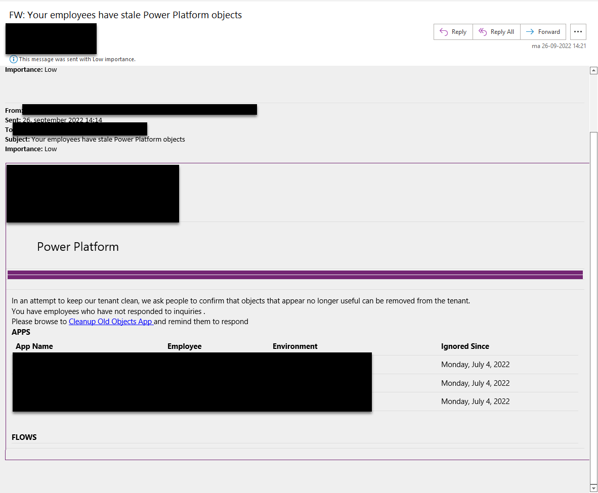[CoE Starter Kit - BUG] Managers continue to recieve cleanup notices despite users having ...
