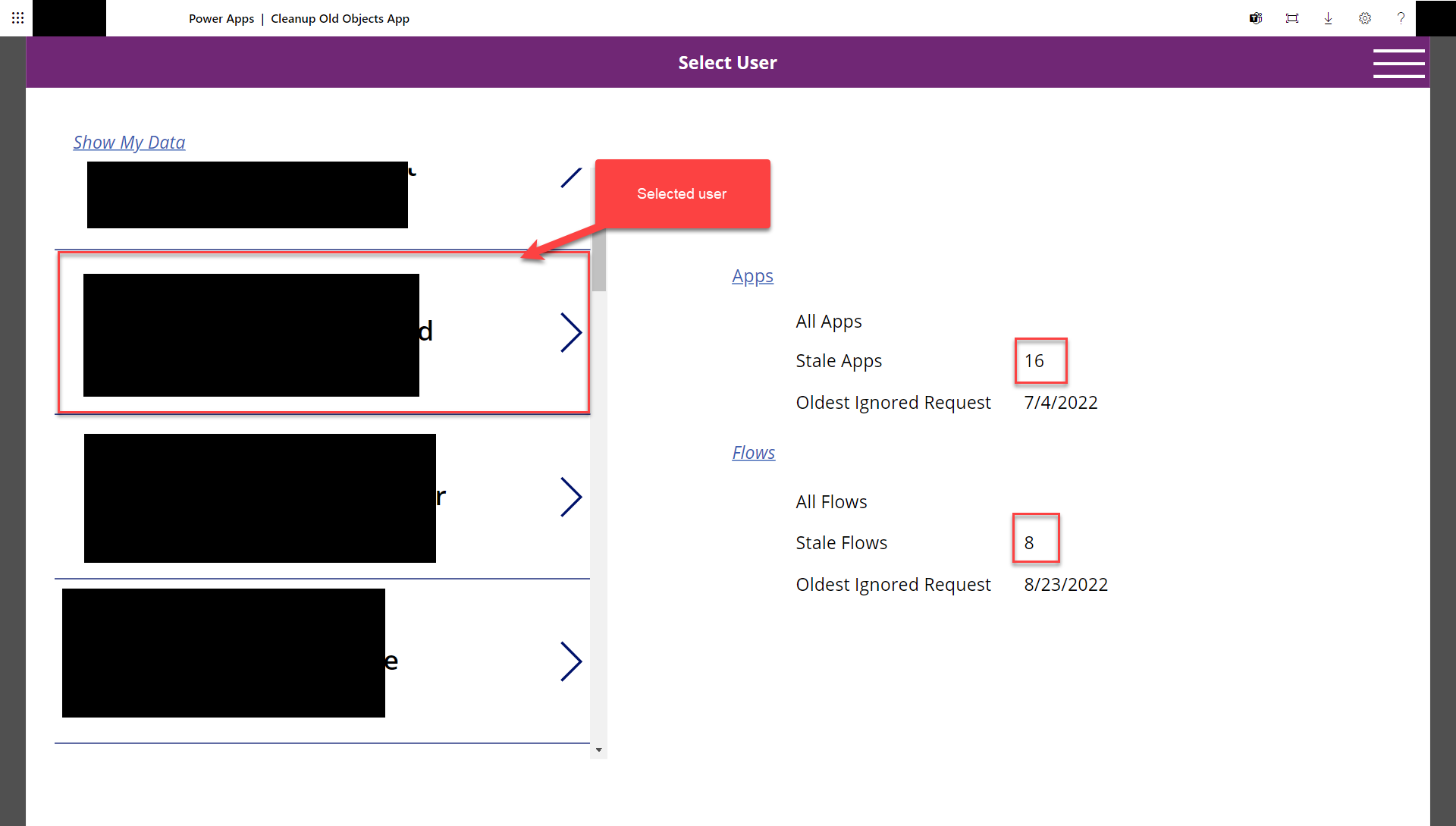 [CoE Starter Kit - BUG] Cleanup Old Objects App - non maker employees ...