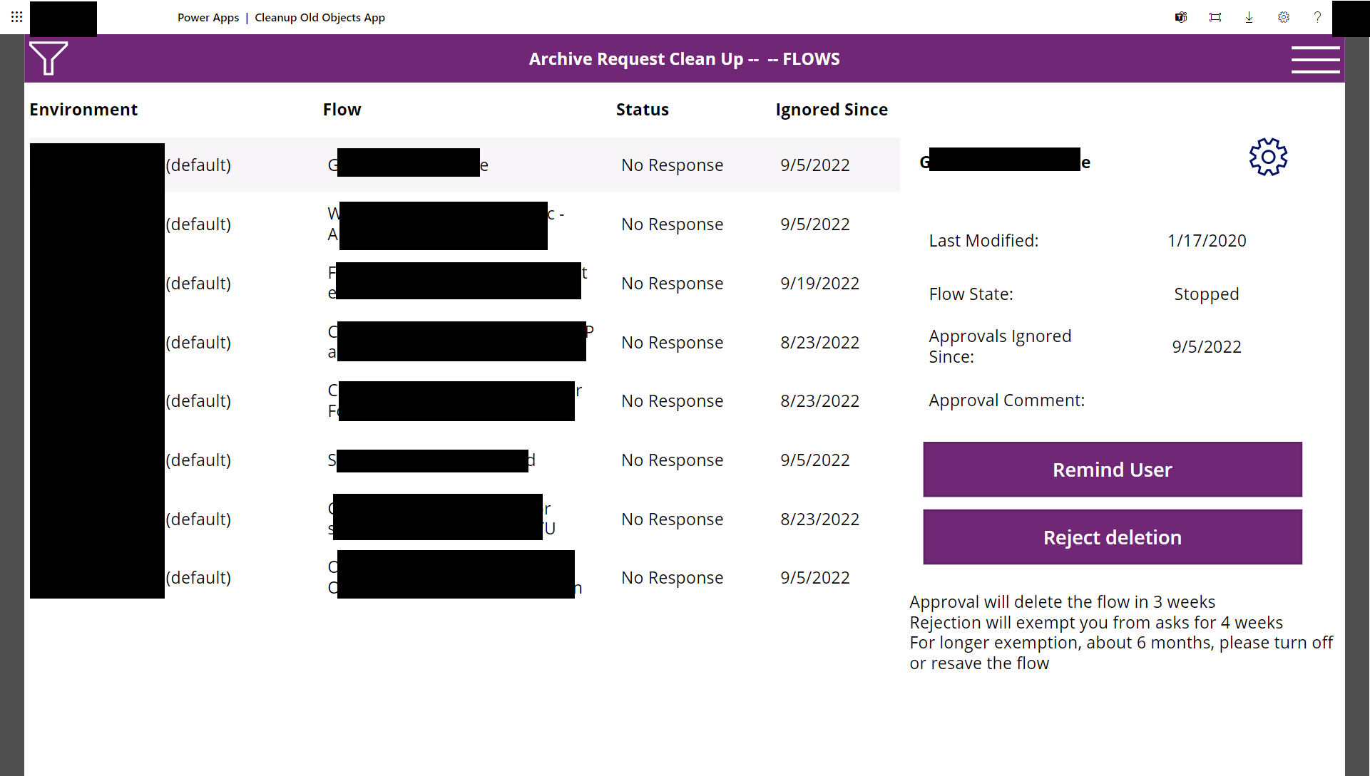[CoE Starter Kit - BUG] Cleanup Old Objects App - non maker employees show some of the orphan ...