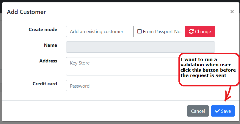Modal - Allow add customizable beforeSubmit callback · Issue #8177 · abpframework/abp · GitHub