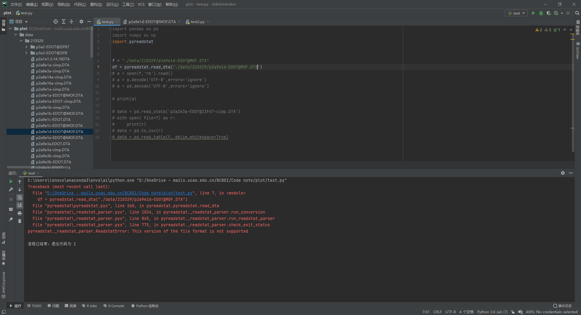 Is it any file format needed for pyreadstat.read_dta() ? · Issue #122 · Roche/pyreadstat · GitHub