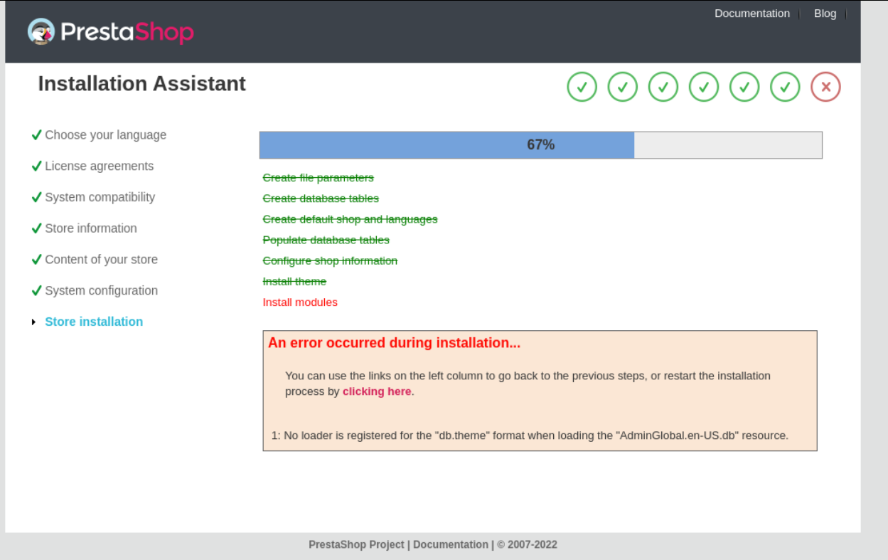 Install PrestaShop fail on module Step · Issue #29501 · PrestaShop/PrestaShop · GitHub