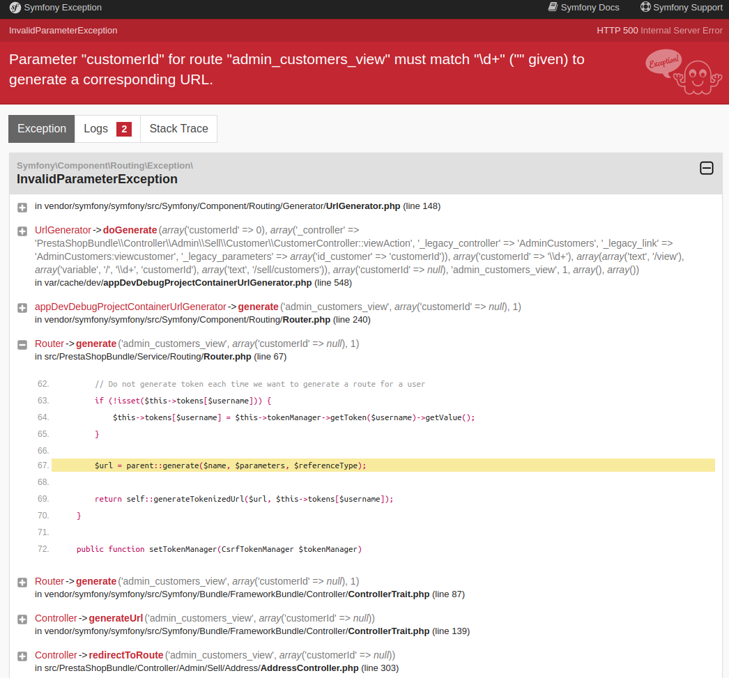 [BO Addresses page] - Error after saving new address · Issue #20095 ...