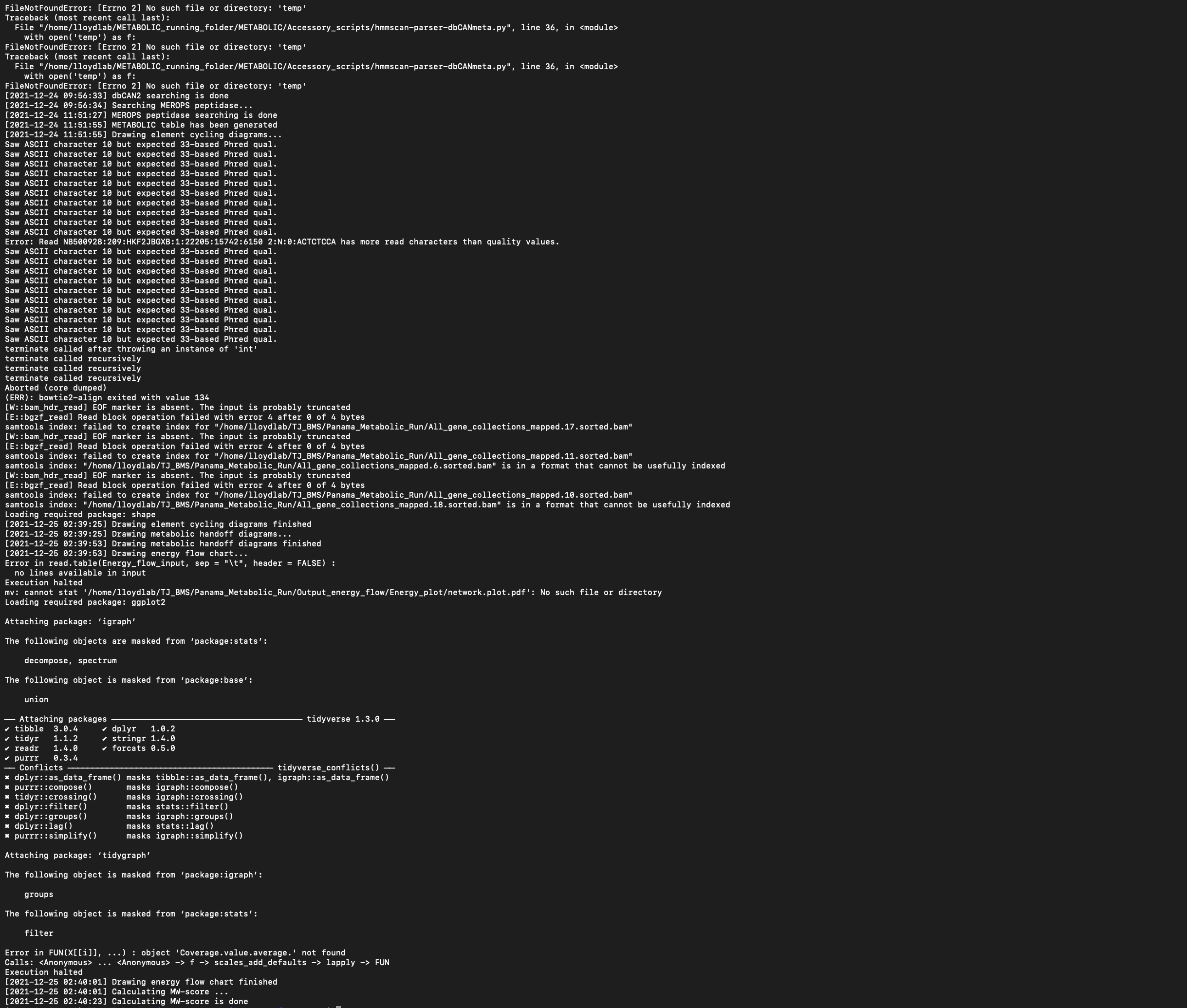Reads not mapping to metagenomes · Issue #58 · AnantharamanLab/METABOLIC · GitHub