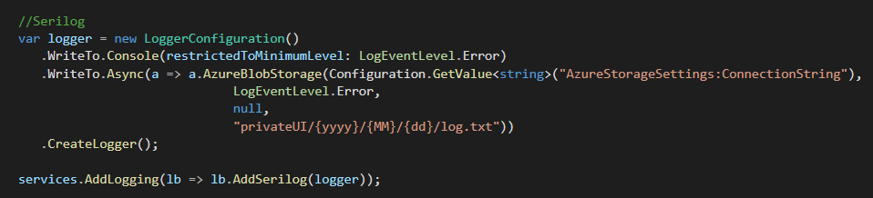Call to log writer never returns · Issue #32 · chriswill/serilog-sinks-azureblobstorage · GitHub