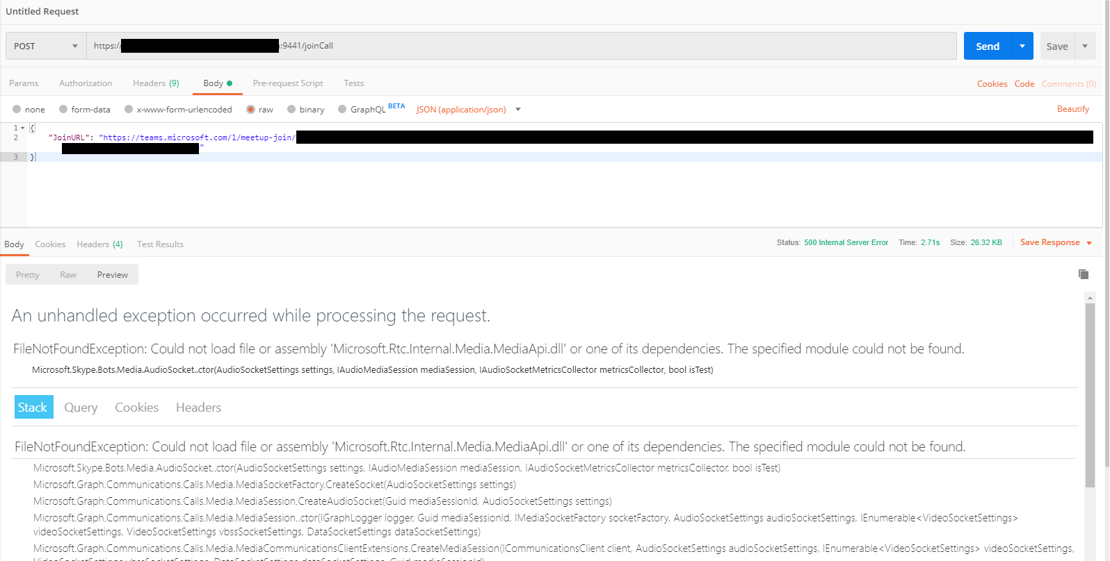 [HueBot] Could not load file or assembly 'Microsoft.Rtc.Internal.Media.MediaApi.dll' · Issue ...