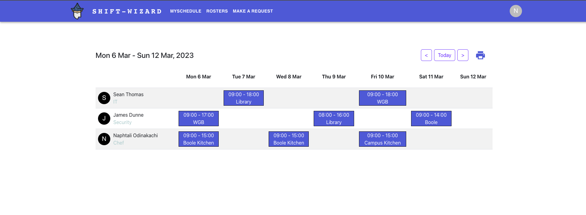 GitHub - NaphtaliO/ShiftWizard: ShiftWizard: An E Rostering System · GitHub
