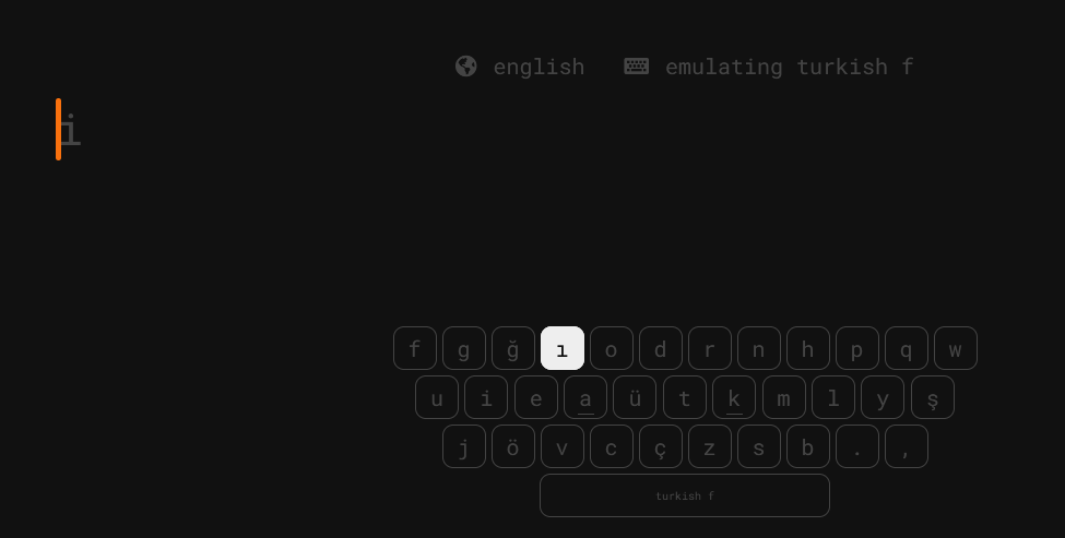 Keymap next mode with turkish layouts · Issue #2828 · monkeytypegame/monkeytype · GitHub