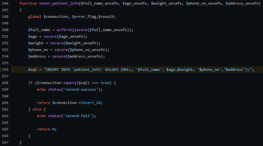 SQL Injection vulnerability via multiple parameters in add_patient.php · Issue #4 ...