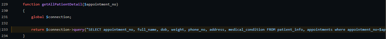 SQL Injection vulnerability via "appointment_no" parameter in payment.php · Issue #5 ...