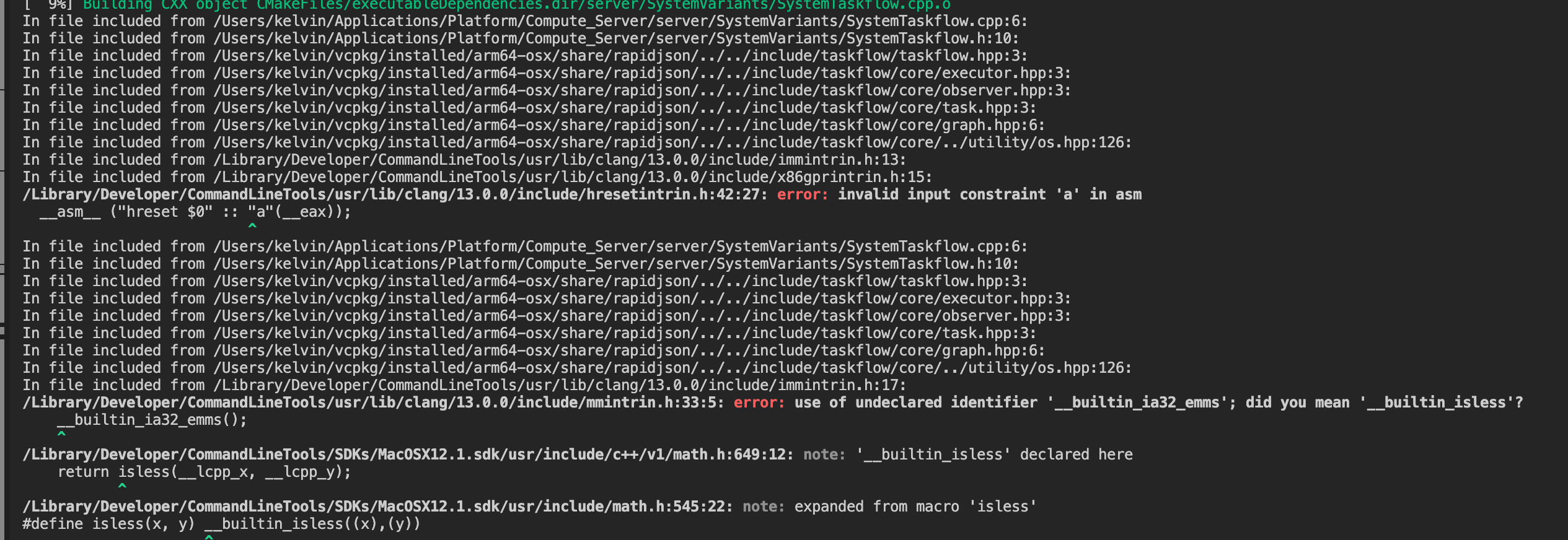 Build error with ARM-OSX · Issue #411 · taskflow/taskflow · GitHub Build error with ARM-OSX · Issue #411 · taskflow/taskflow · GitHub