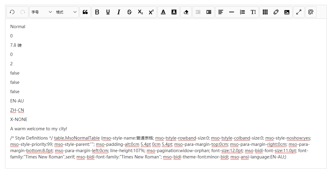 Unnecessary text appears when pasting text from Microsoft Word · Issue ...