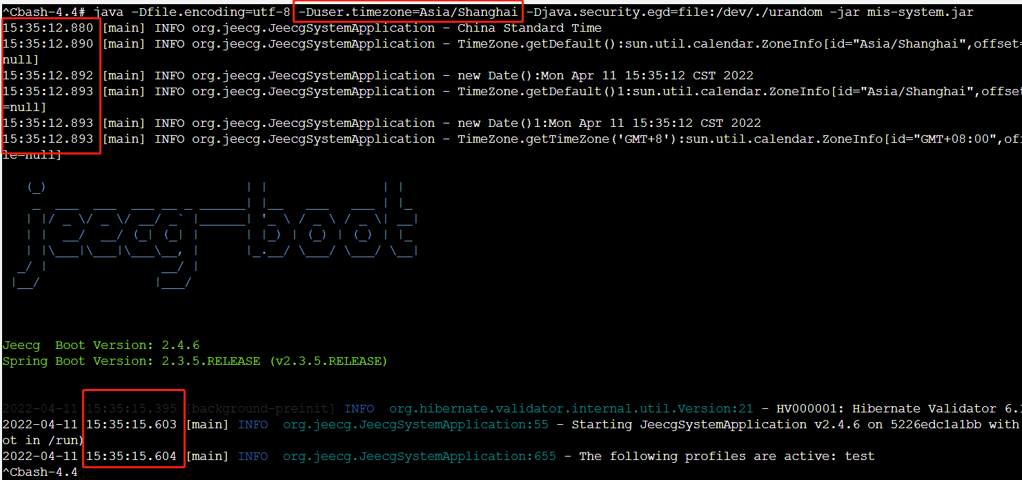 应用启动后的时间不对 · Issue #3589 · jeecgboot/JeecgBoot · GitHub