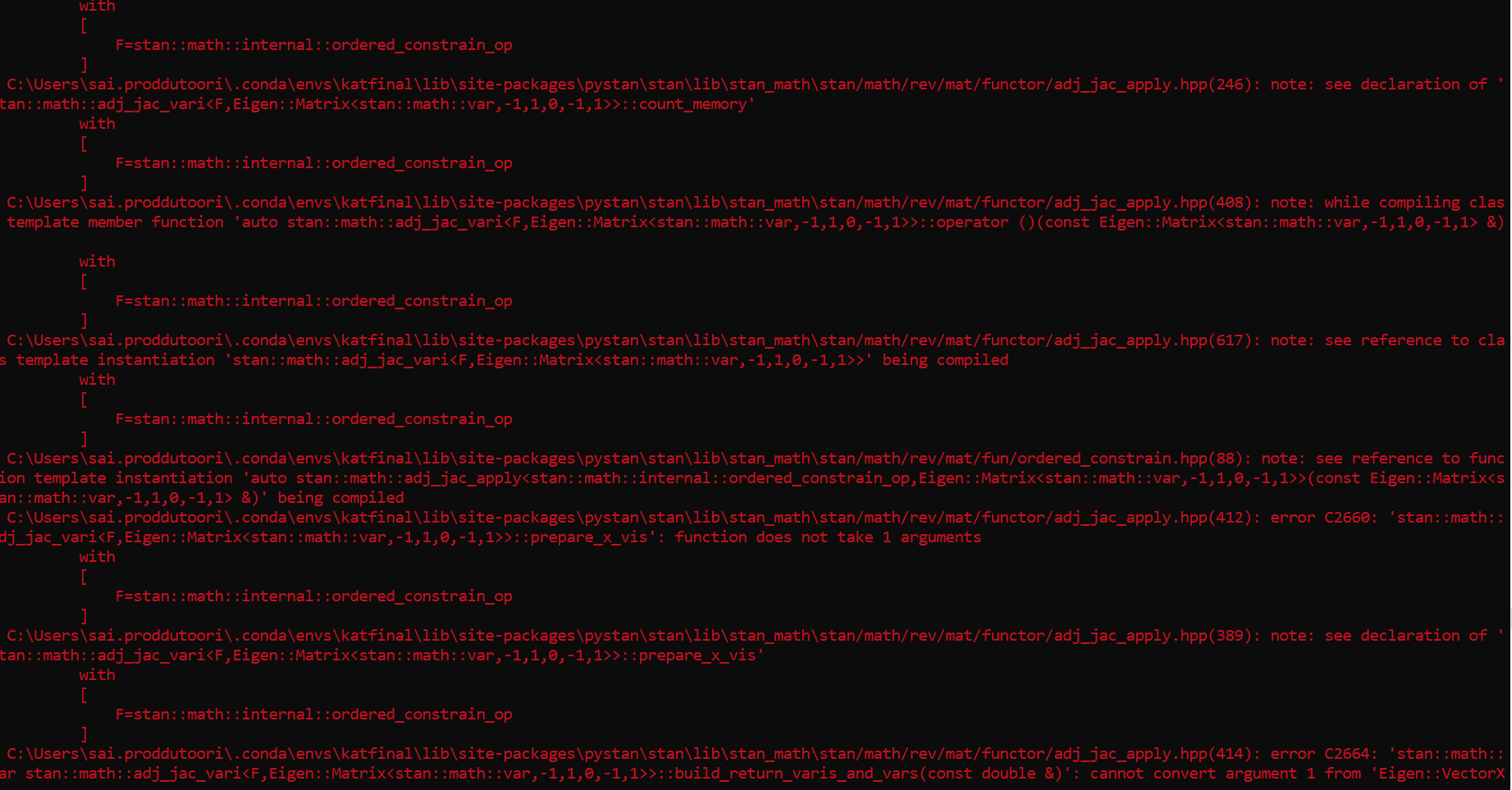 unable to install kats on windows and rhel7 could anyone please help thanks in advance ...