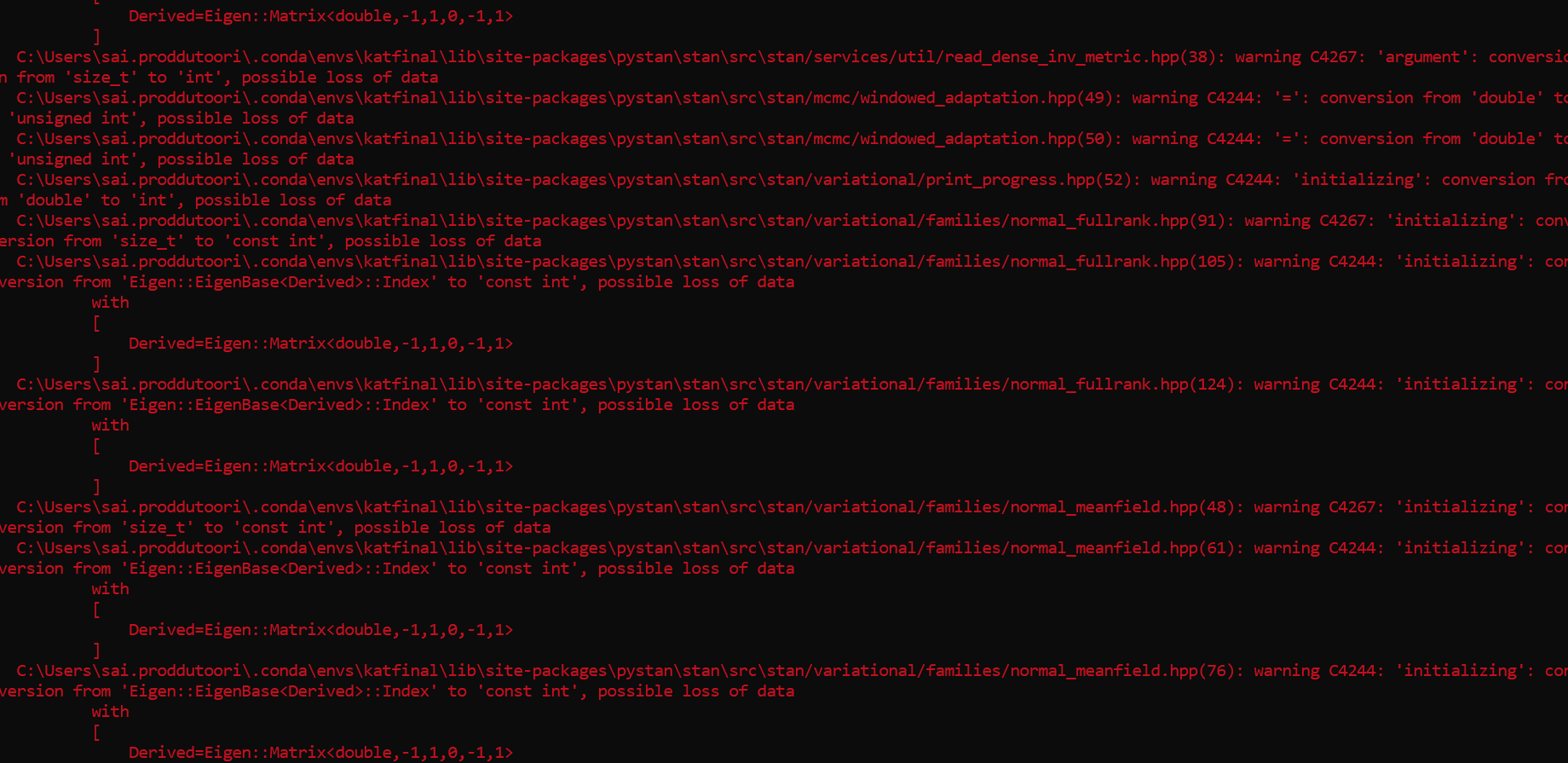 unable to install kats on windows and rhel7 could anyone please help thanks in advance ...