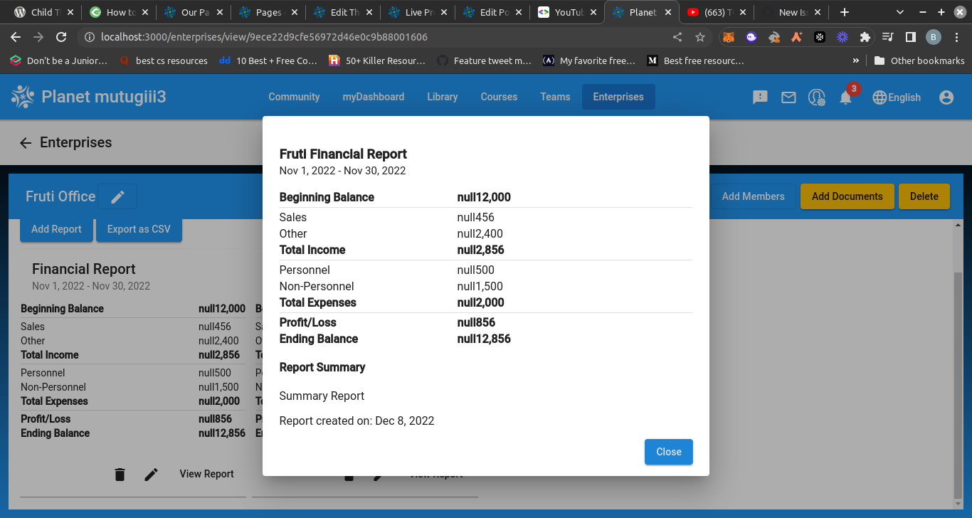Enterprises: Currency displayed as Null in Finances & Reports · Issue #7151 · open-learning ...