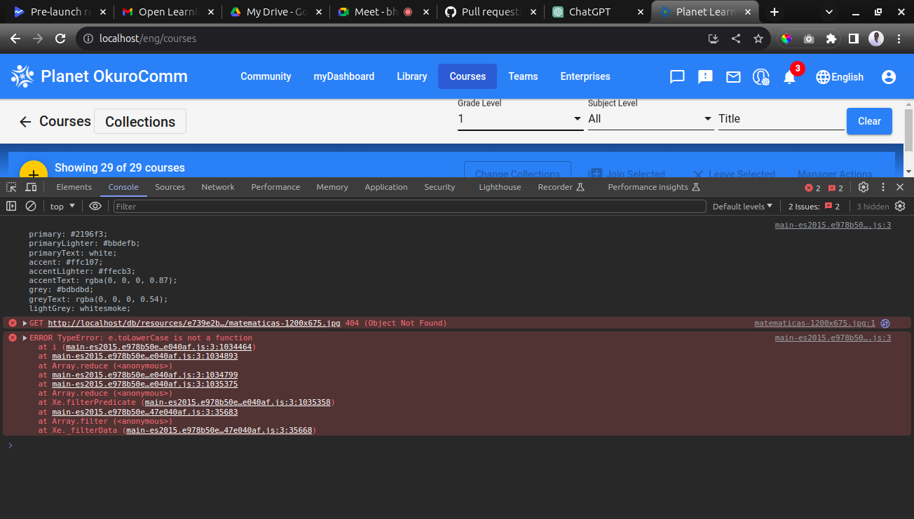 courses: levels filter breaks when empty · Issue #7261 · open-learning-exchange/planet · GitHub