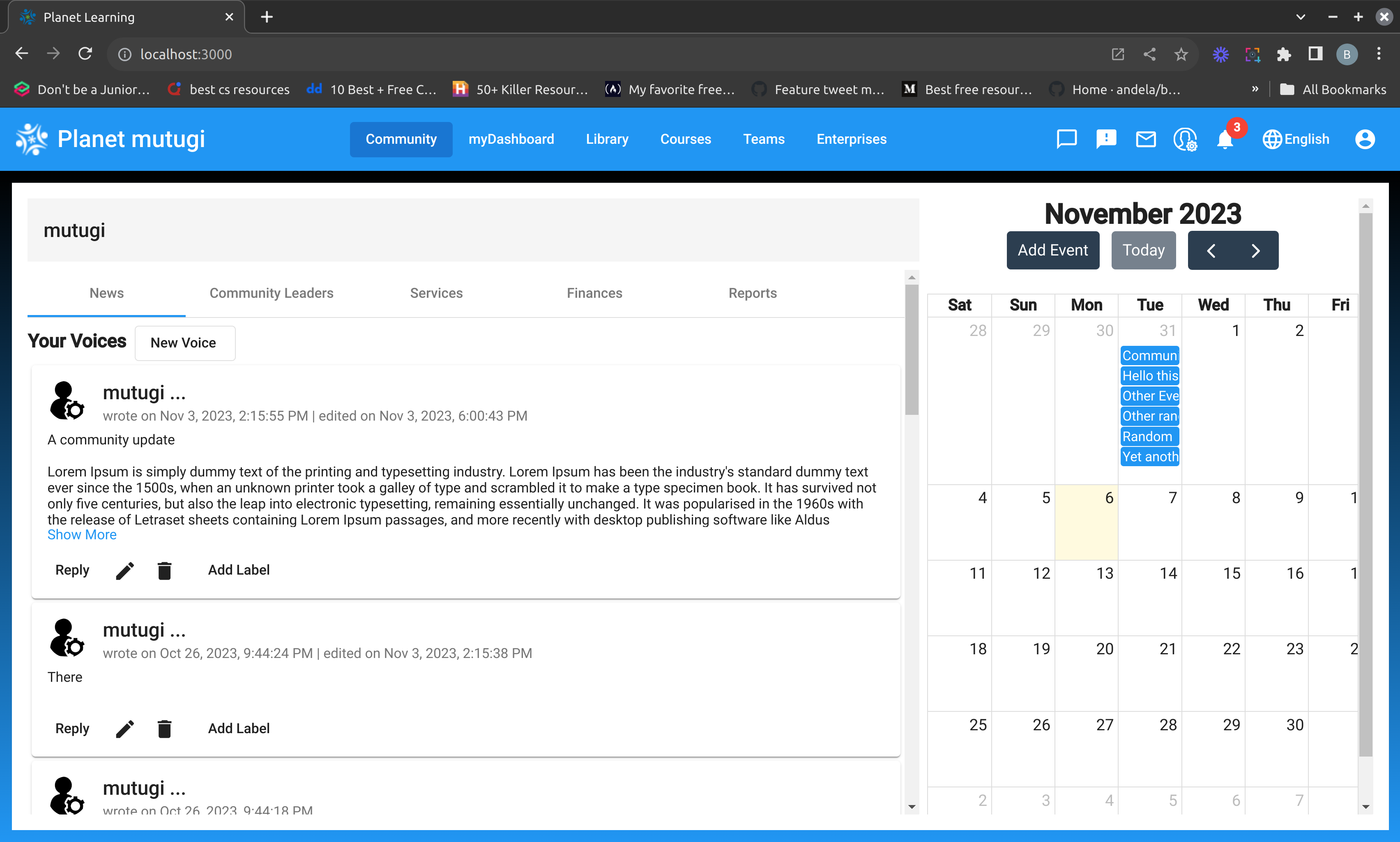 calendar: many events in a single day break the calendar view · Issue ...