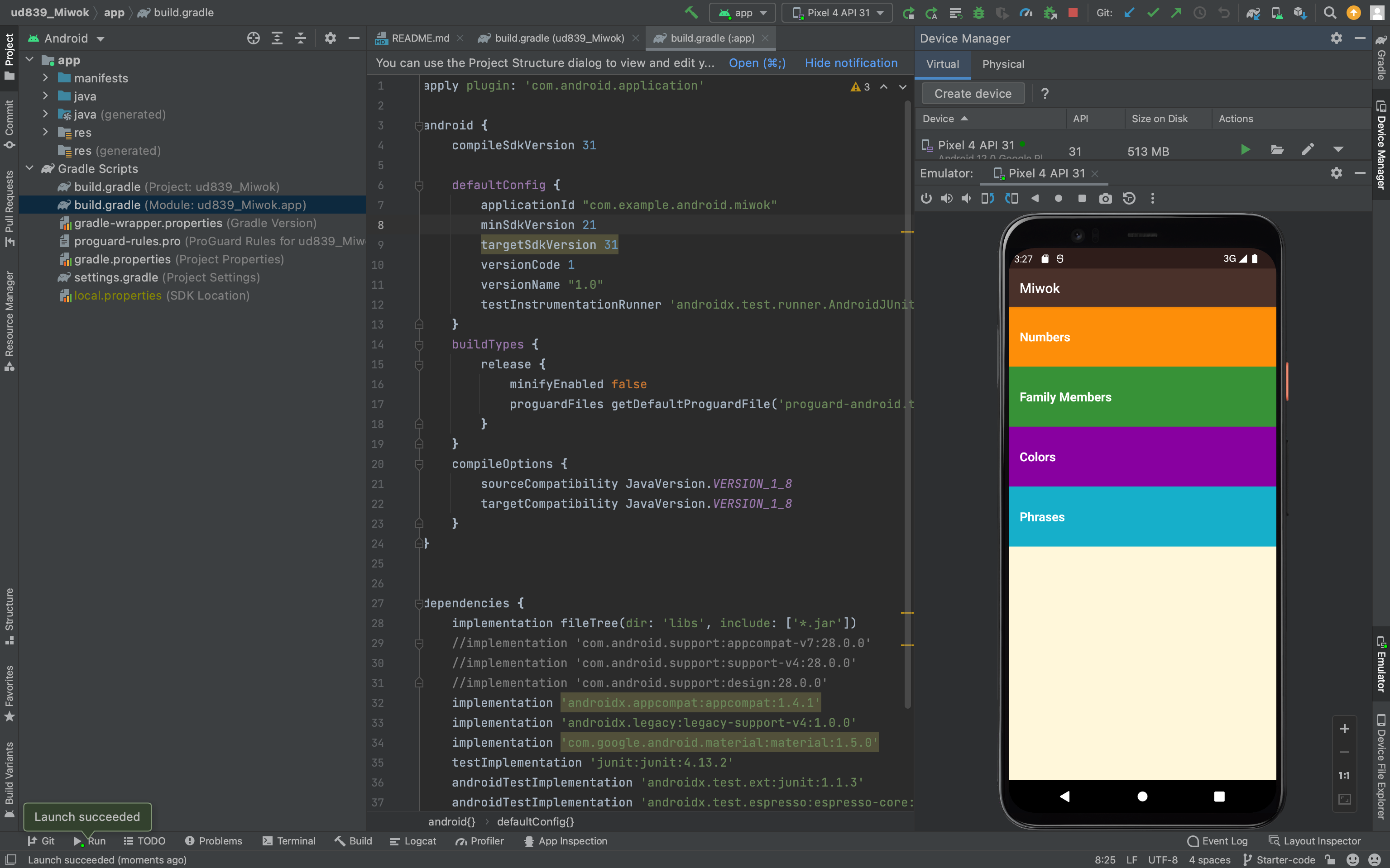 not working xml & not showing run app · Issue #250 · udacity/ud839_Miwok · GitHub