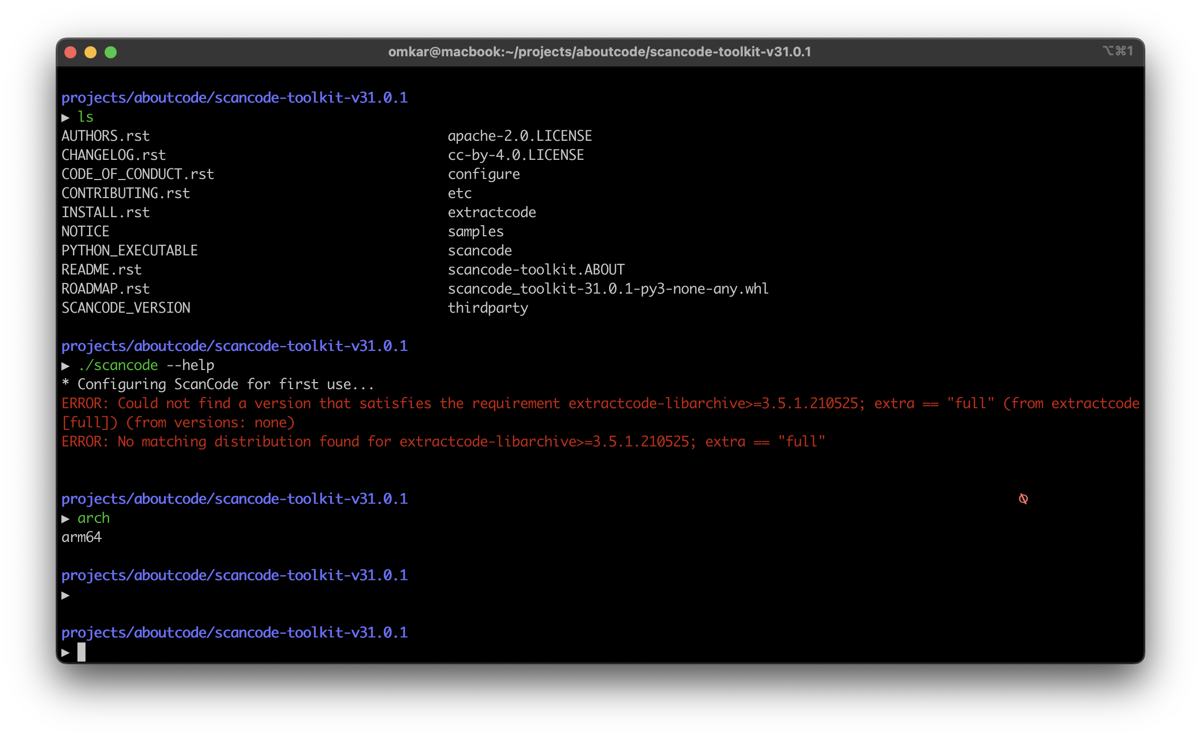 Scancode toolkit not running on Apple silicon (M1) · Issue #3061 · aboutcode-org/scancode ...