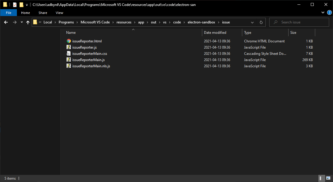 Issue reporter doesn't work · Issue #121237 · microsoft/vscode · GitHub