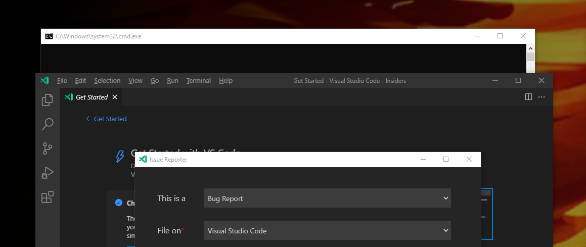 code.cmd leaves terminal window open when launching vscode · Issue ...