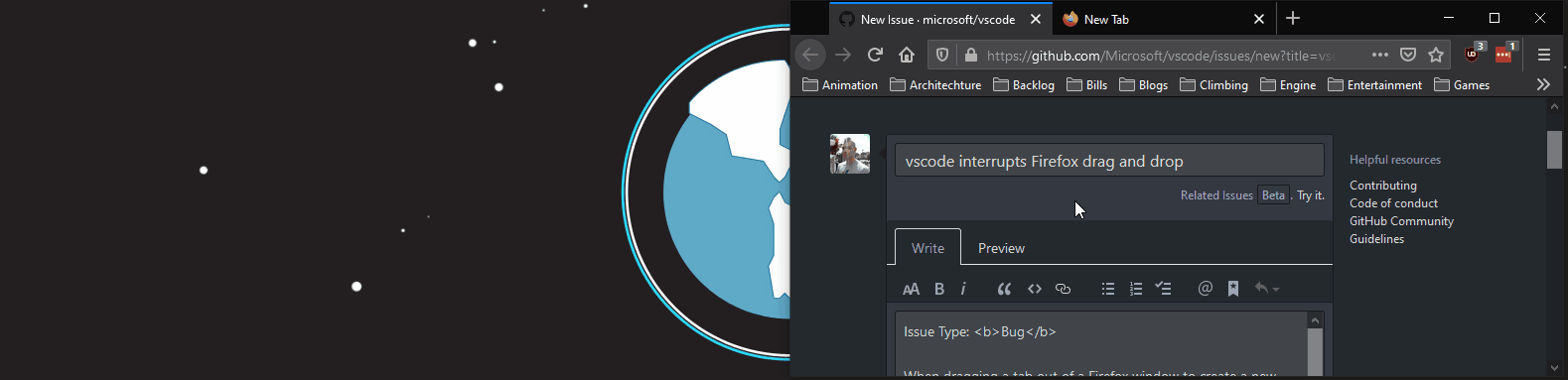 vscode interrupts Firefox drag and drop · Issue #93631 · microsoft ...