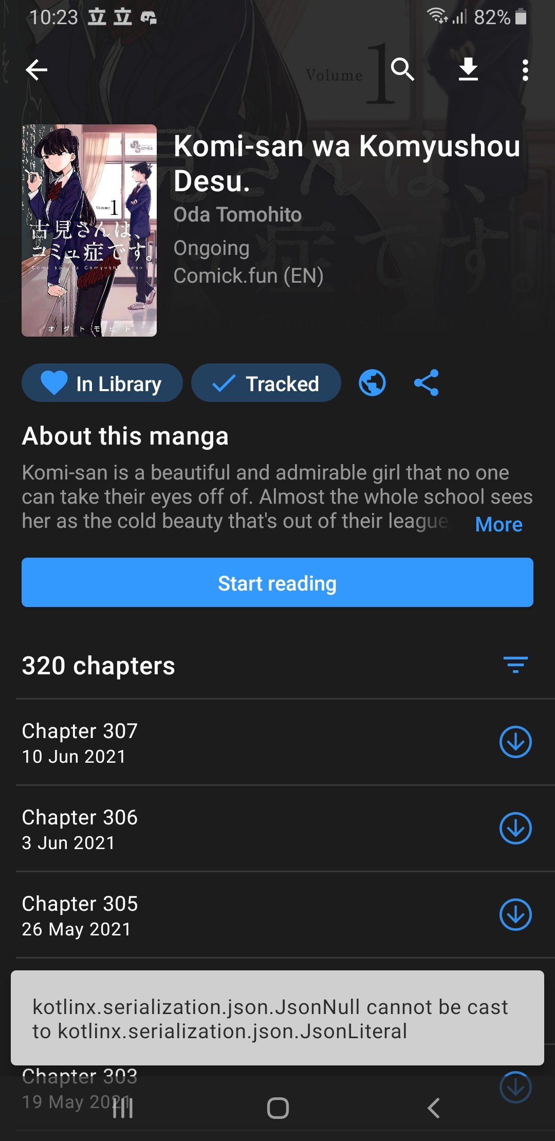 [Bug] Comick extension update error · Issue #875 · Jays2Kings/tachiyomiJ2K · GitHub