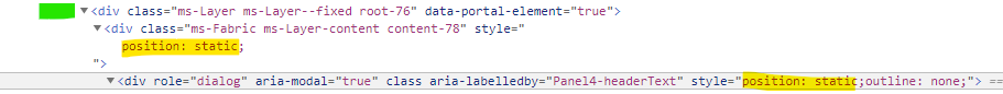 Panel Component Will Not Show When Css Sets Position Relative · Issue 18212 · Microsoft 