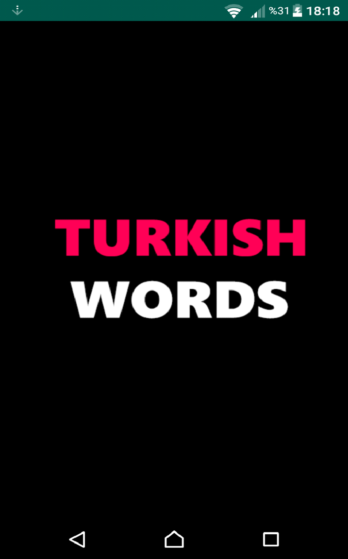 GitHub - faikahmet/TurkishWordApp: Turkish Word App