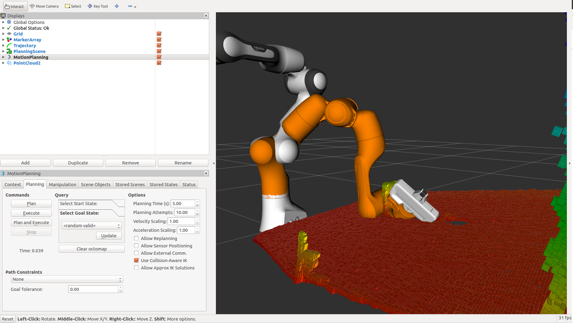MoveIt planner not avoiding Octomap · Issue #1395 · moveit/moveit · GitHub