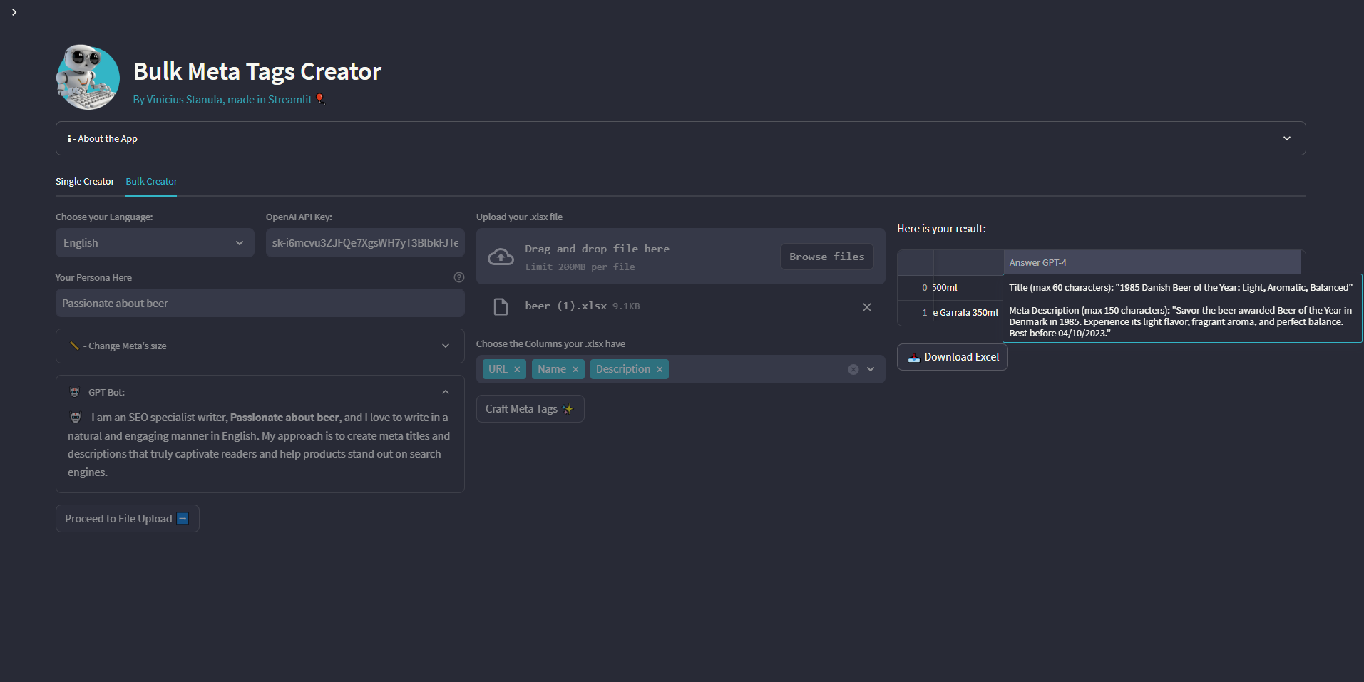 GitHub - ViniciusStanula/seo-bulk-gpt-meta-tags-creator: Streamlit Web ...