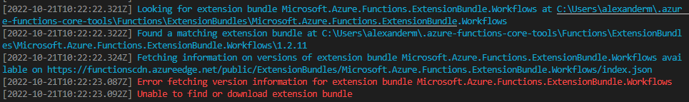 Could not find path to extension bundle · Issue #655 · Azure/logicapps ...