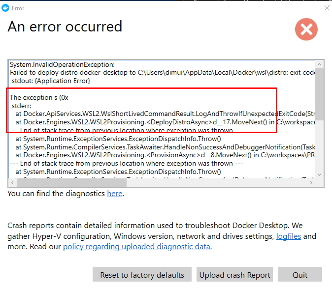 Docker Not Starting Error Os Windows 10 Home Featuresenabled Hyper V