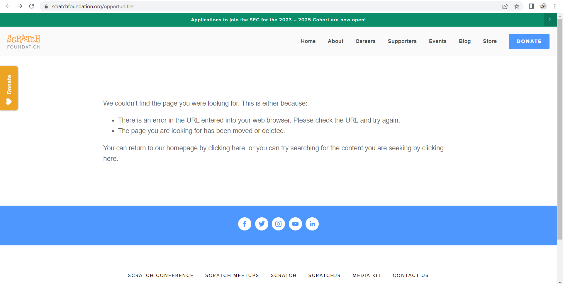 Broken "Jobs" Link in the Footer · Issue #7396 · scratchfoundation ...
