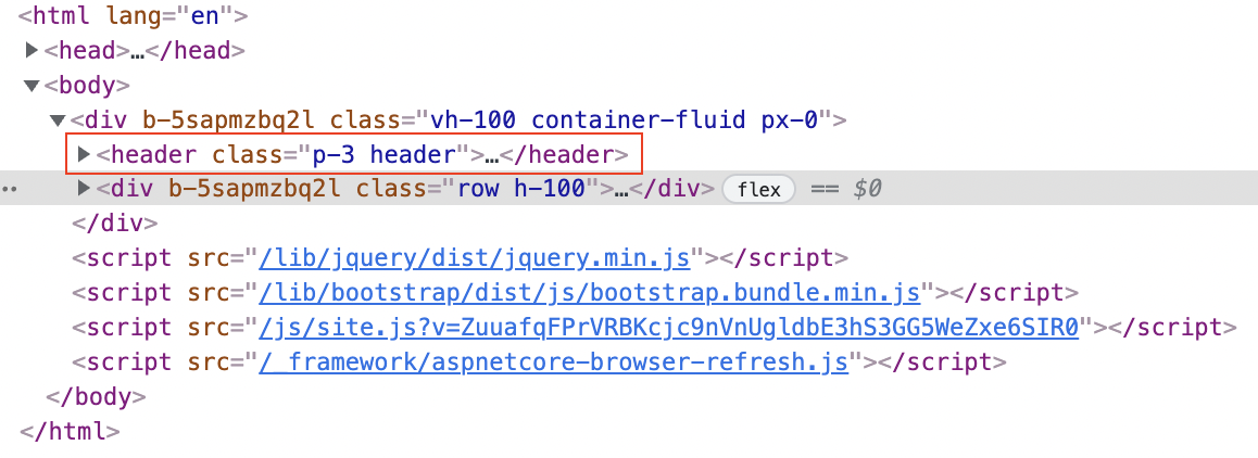Razor view CSS isolation does not support HTML header tag · Issue #40151 · dotnet/aspnetcore ...