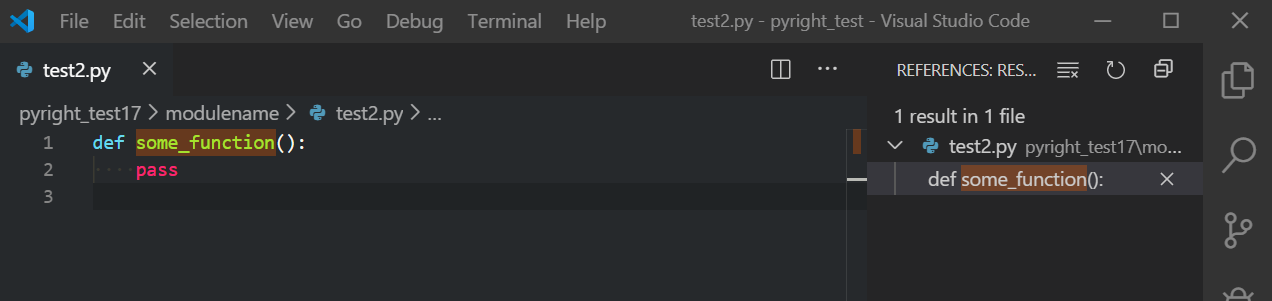 rename symbol only seems to apply to open files · Issue #375 · microsoft/pyright · GitHub