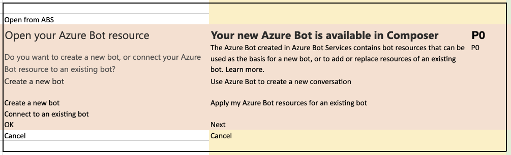 Fit & finish - UI Copy | Open from ABS · Issue #7584 · microsoft/BotFramework-Composer · GitHub