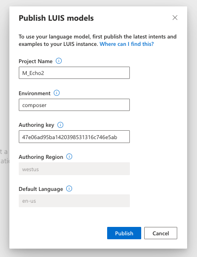 UX Copy - Publish to LUIS · Issue #1295 · microsoft/BotFramework-Composer · GitHub