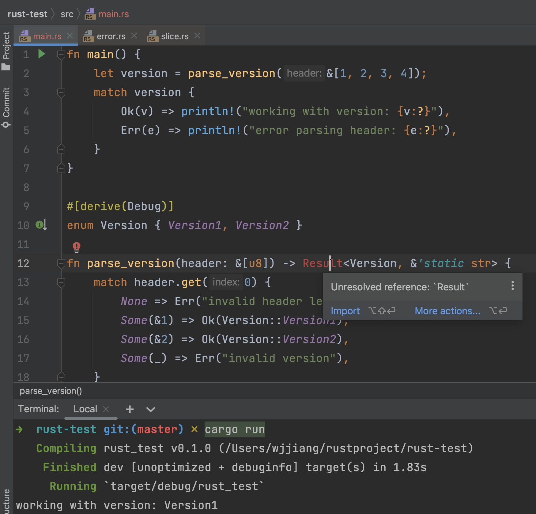 Unresolved reference: `Result` · Issue #9922 · intellij-rust/intellij-rust · GitHub