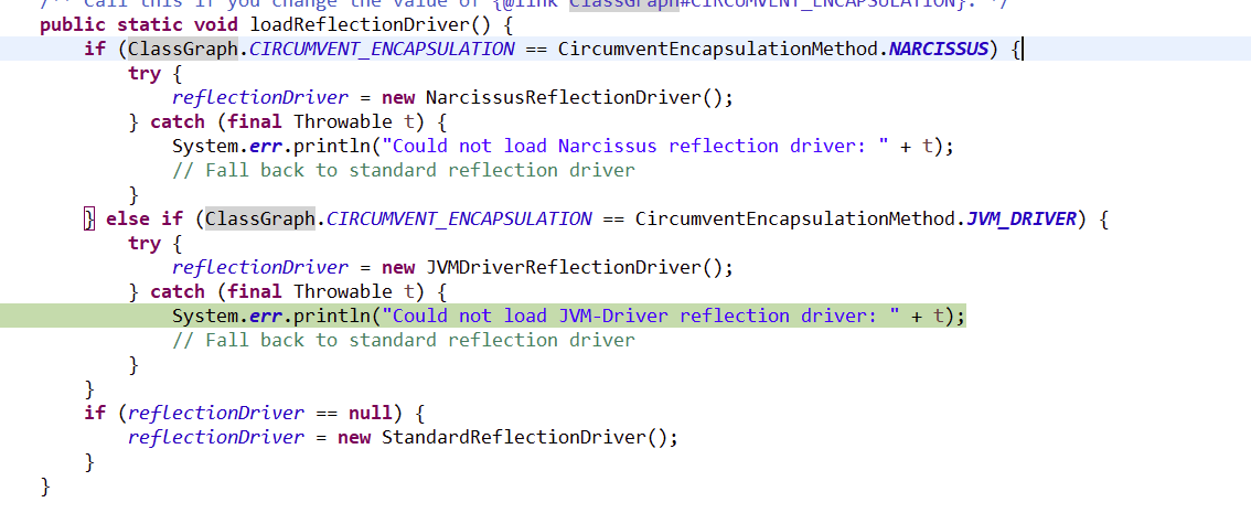 version 4.8.124 "Could not load JVM-Driver reflection driver" · Issue #568 · classgraph ...