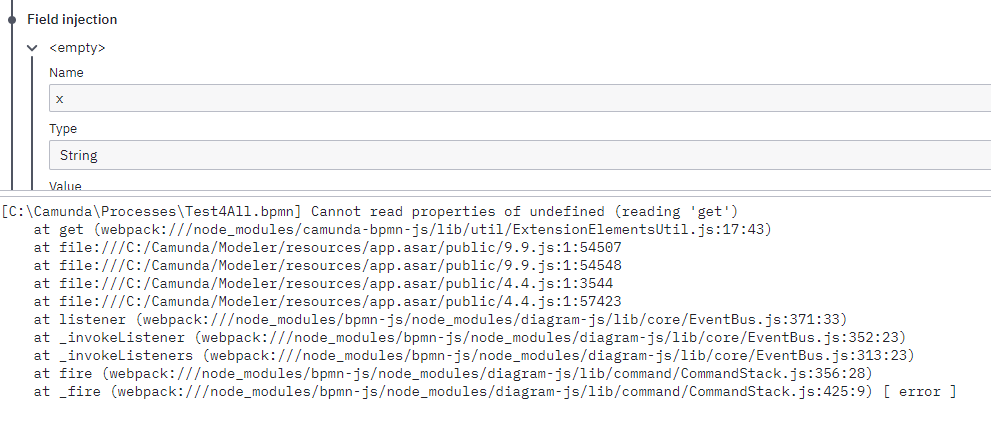 Error editing properties of Field Injections for Task/Execution Listeners · Issue #2989 ...
