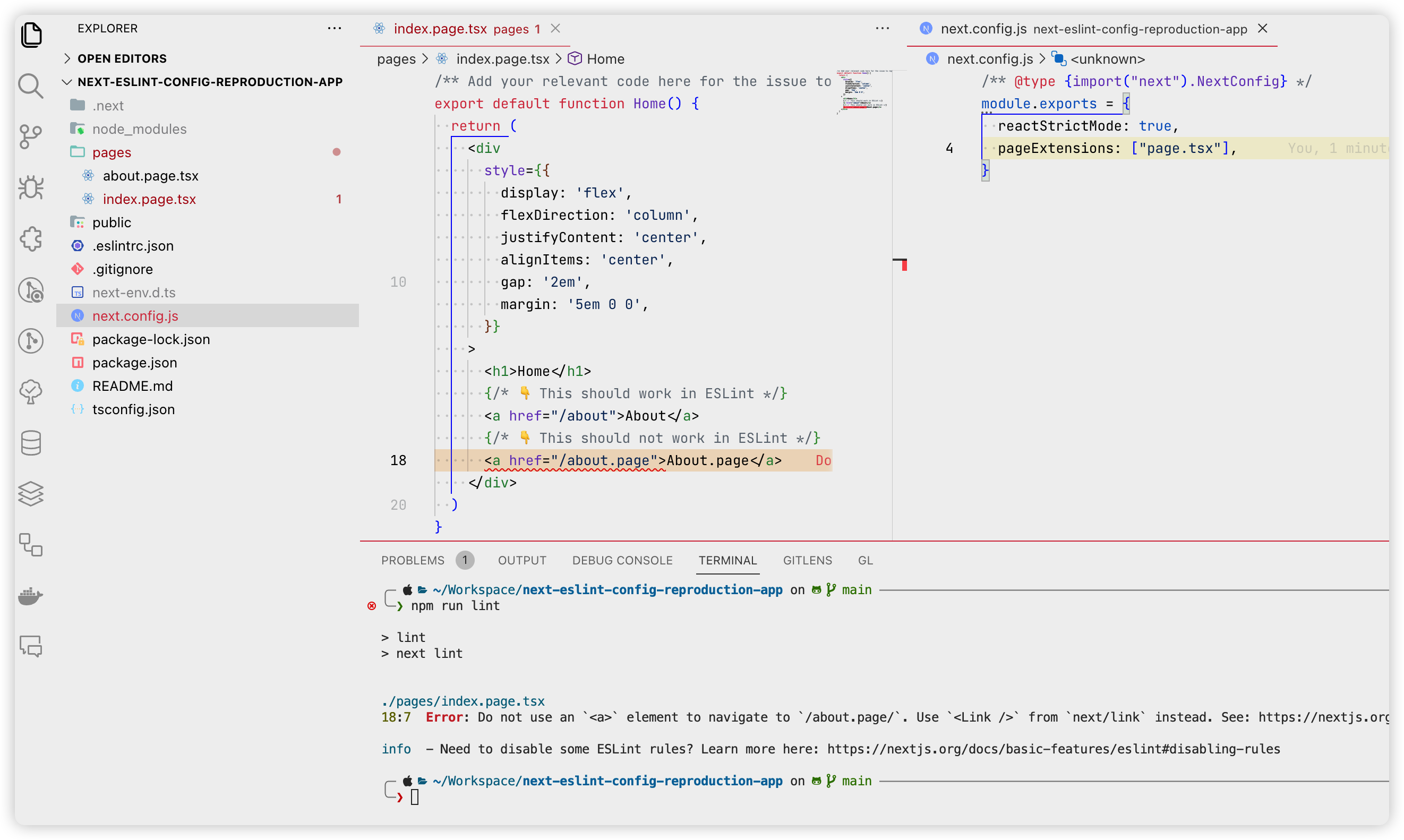 ` Next Next No Html Link For Pages` Rule Does Not Work With `pageextensions` · Issue 53473