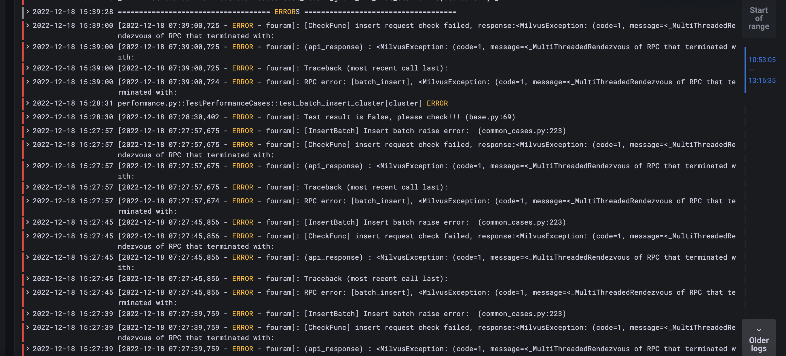 [Bug]: [benchmark] Glove dataset and build IVF_FLAT index, search with nprobe=512 that raise ...