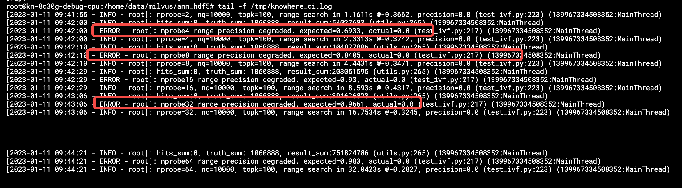 [bug][Knowhere2.0] RangeSearch is slower than version 1.3, and precision is not allowed · Issue ...
