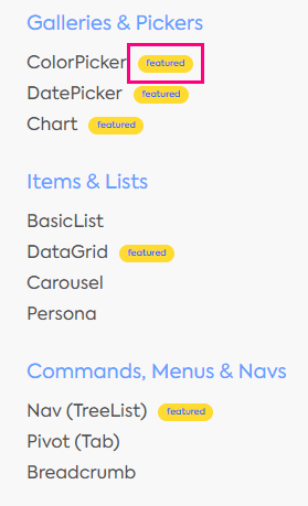 Inappropriate UI/UX of the `featured` components' label in the Bit `BlazorUI` demo project ...