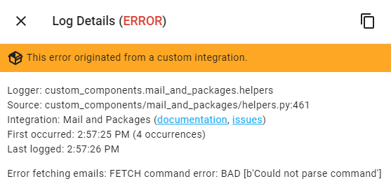 ISSUE: Error fetching emails: FETCH command error: BAD [b'Could not parse command'] · Issue #507 ...